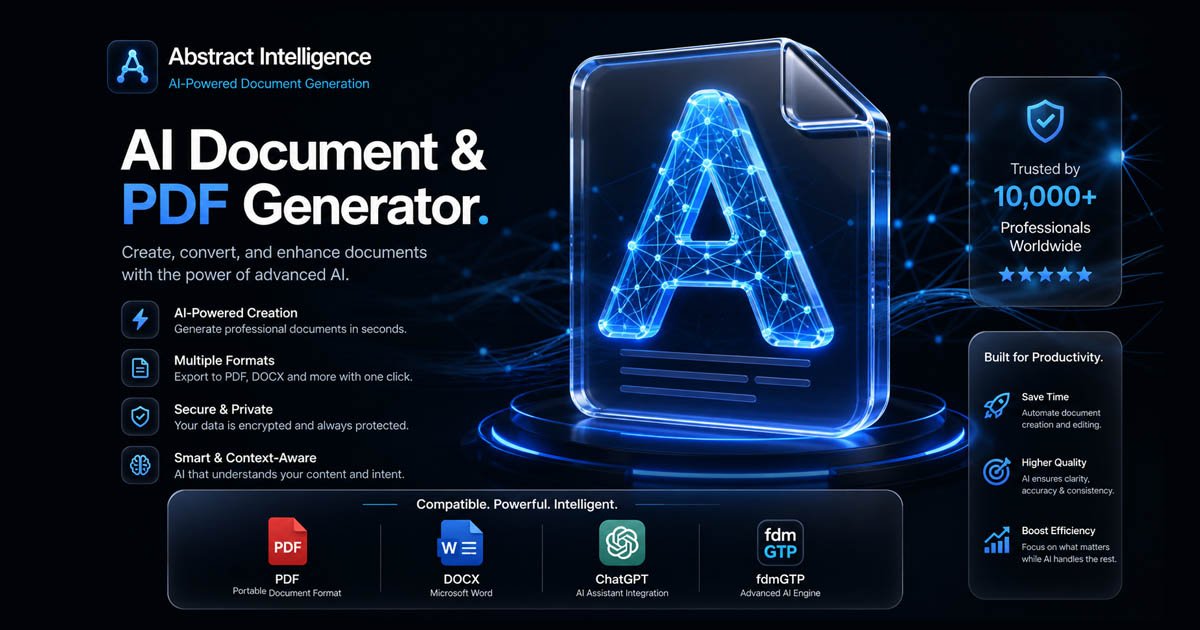 AI Document Generator: Free PDF Maker & AI Generator Tools Online
