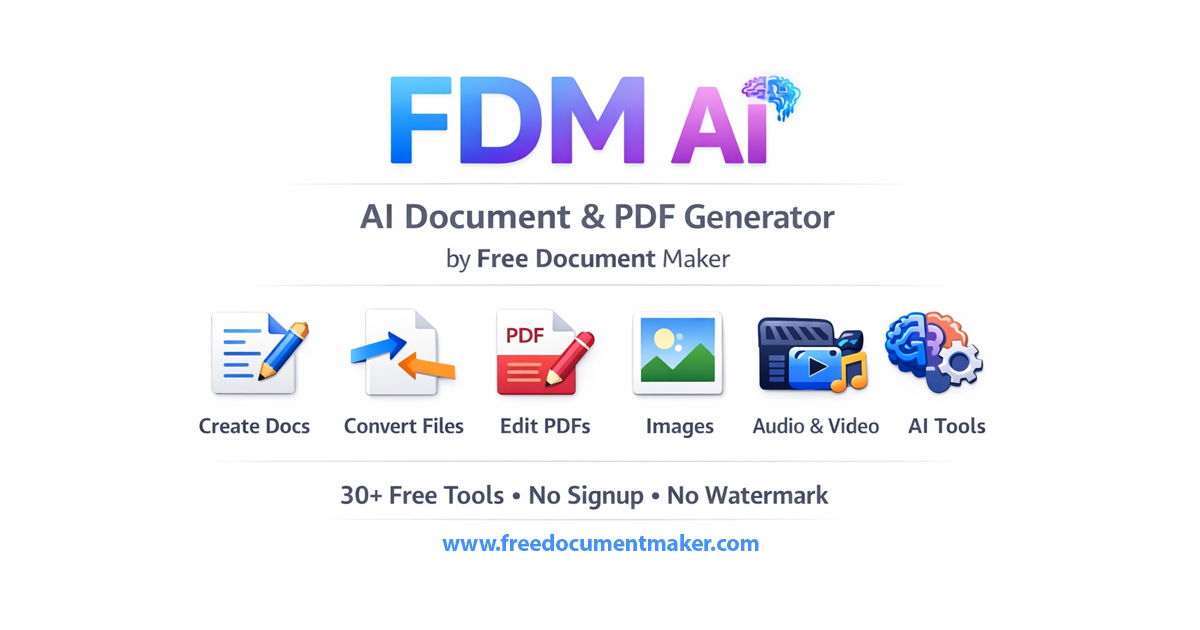 Free Document Maker: AI Document & PDF Generator, Editor & Converter
