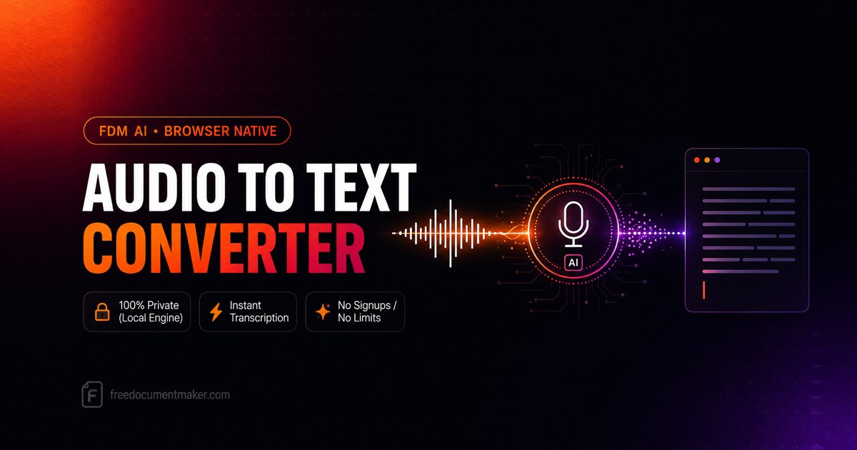 AI Audio to Text Converter: Browser-Native Voice Transcription