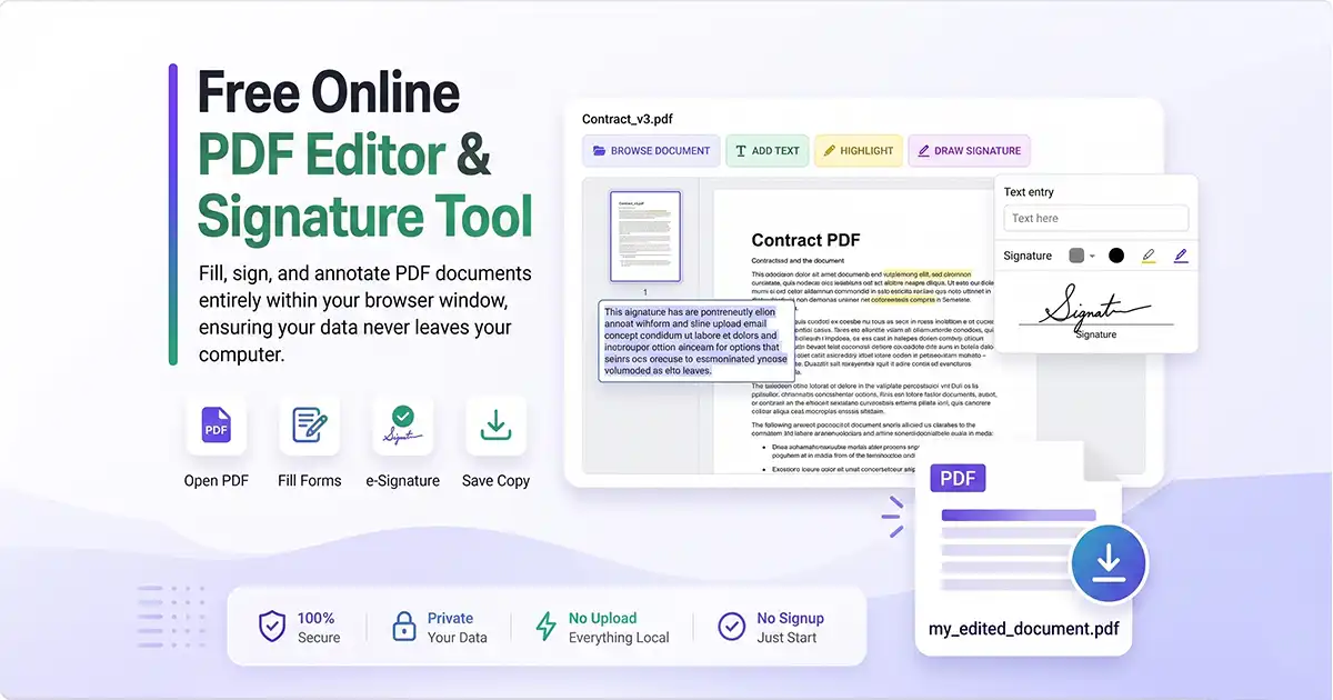 Browser-Native PDF Editor: Free, Secure, No Login Required